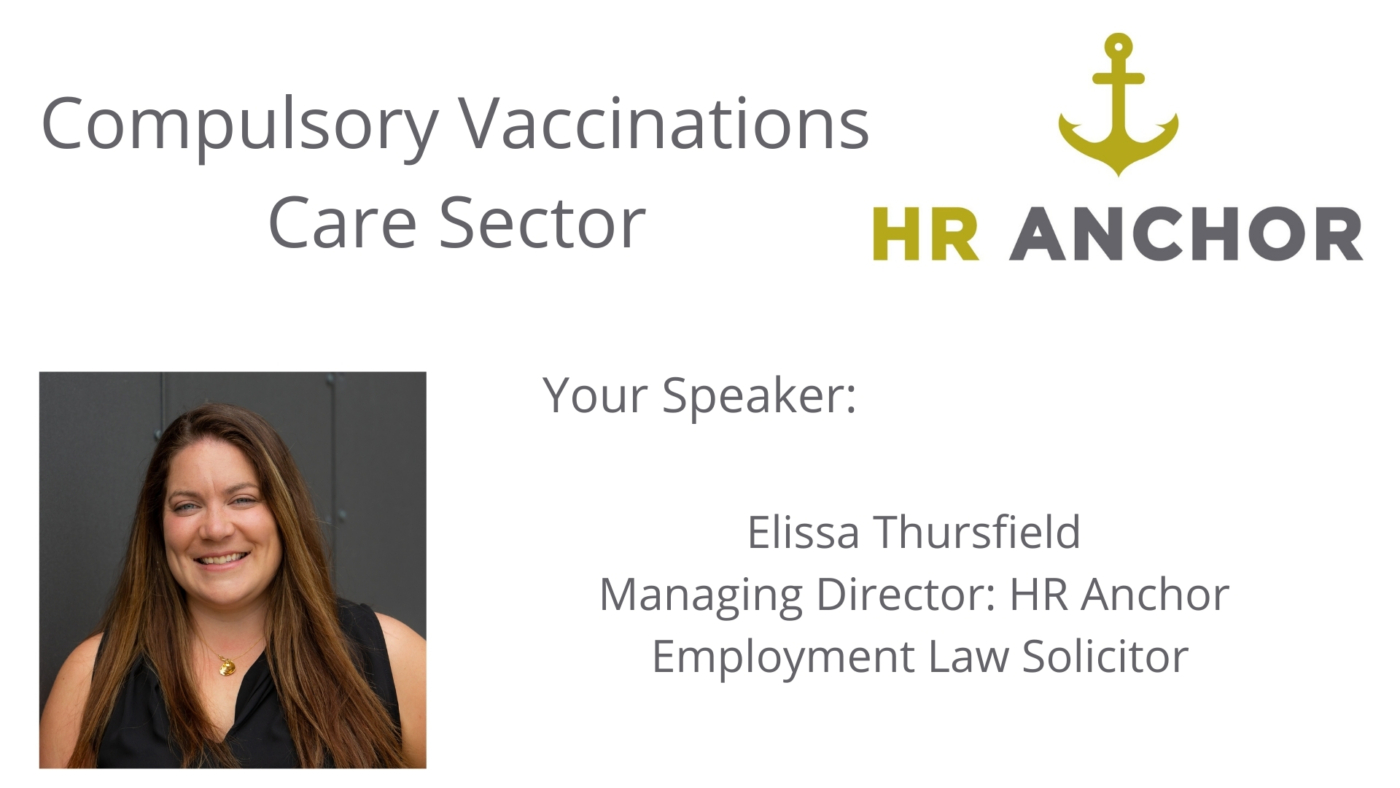 Compulsory Vaccinations in the Care Sector Webinar